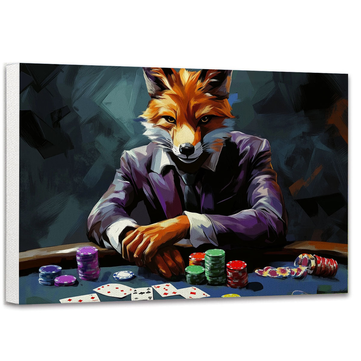 Fox Playing Poker Poster Wall Art Poster Wall Decor Aesthetic Posters ...