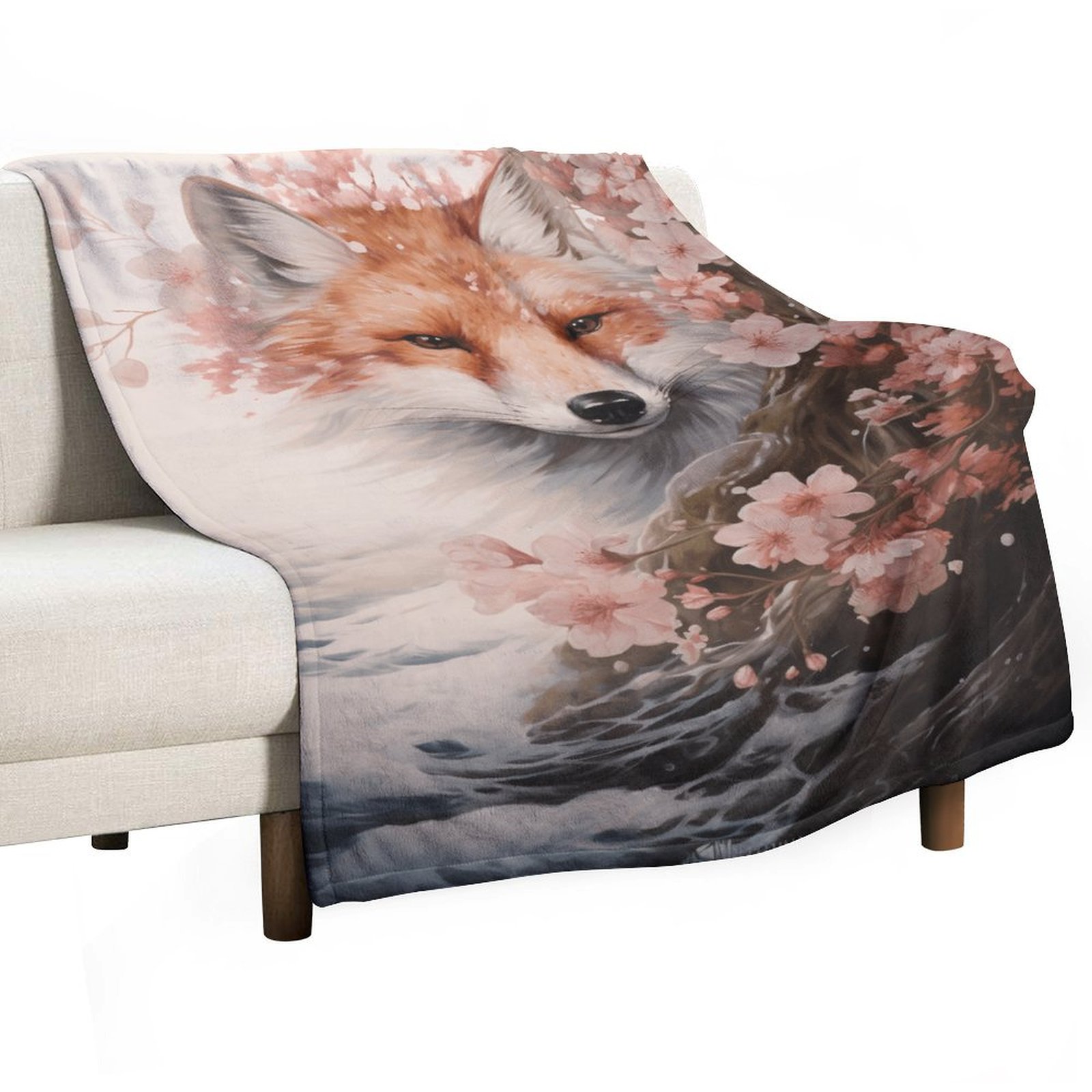 Fox Plush Throw Blankets Cartoon Cute Blanket for Bedding Outdoor ...