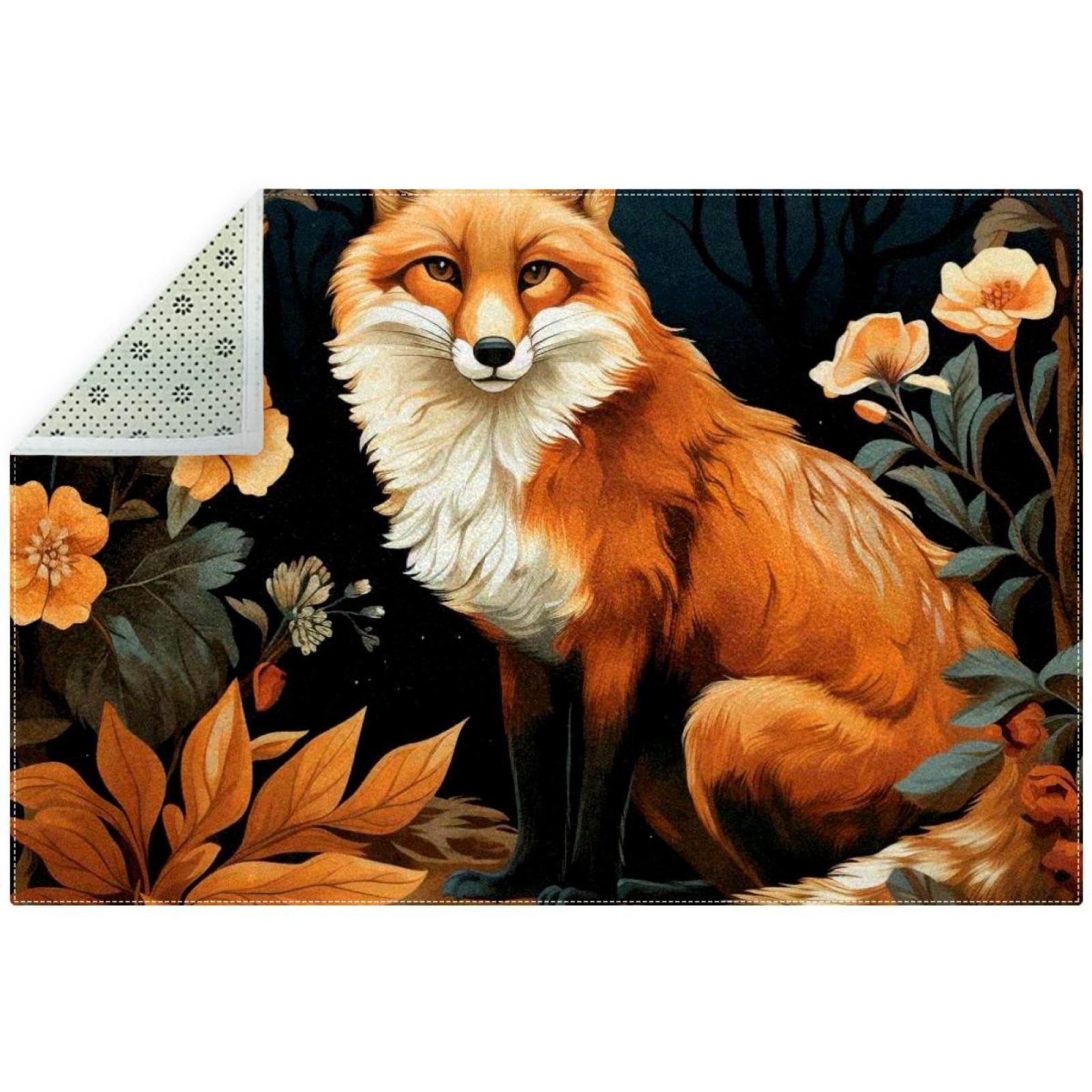 Fox Polyester Right-Angle Door Mat | Durable Indoor/Outdoor Rug for ...