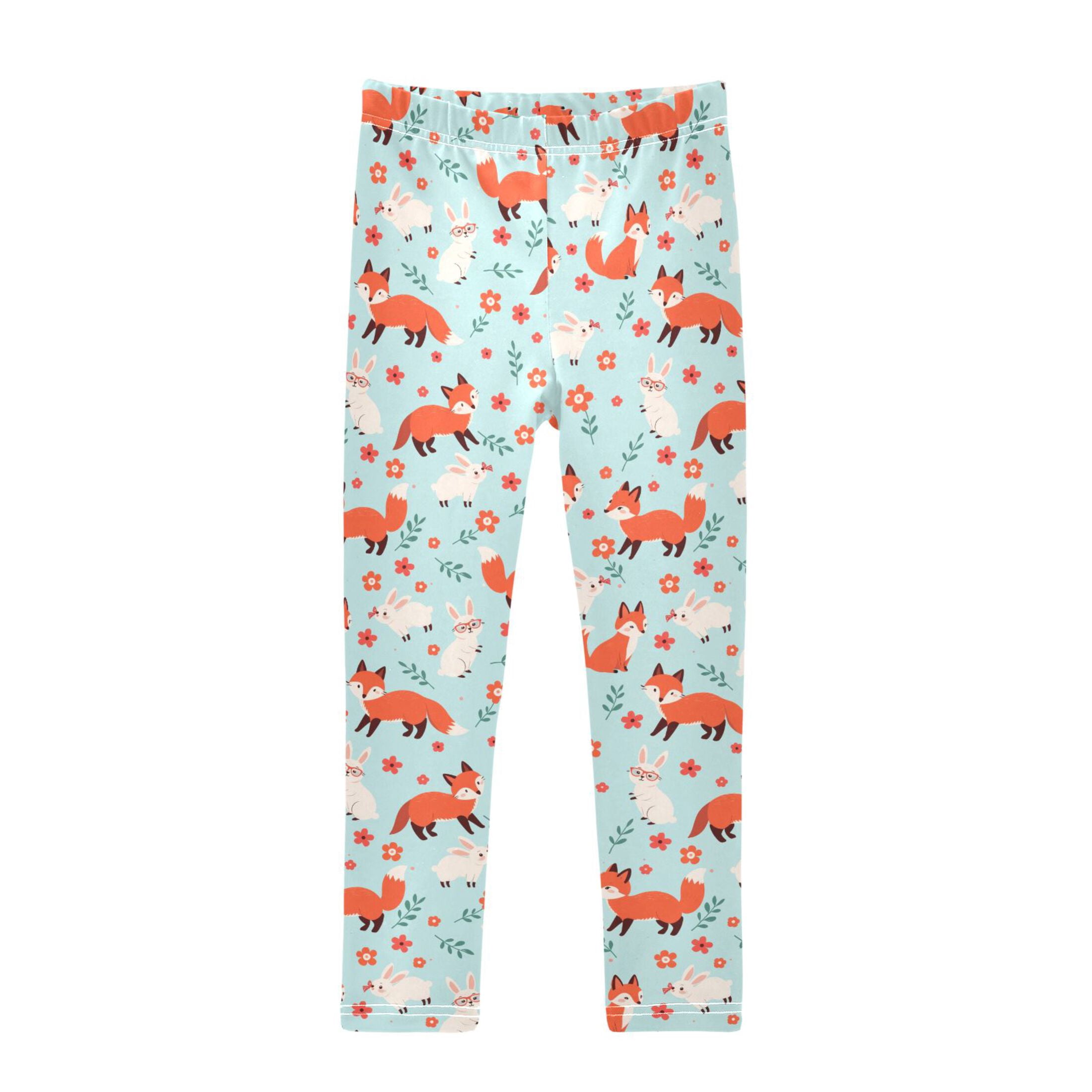 Fox Printed Leggings Yoga Pants for in 4t to 10t - Walmart.com