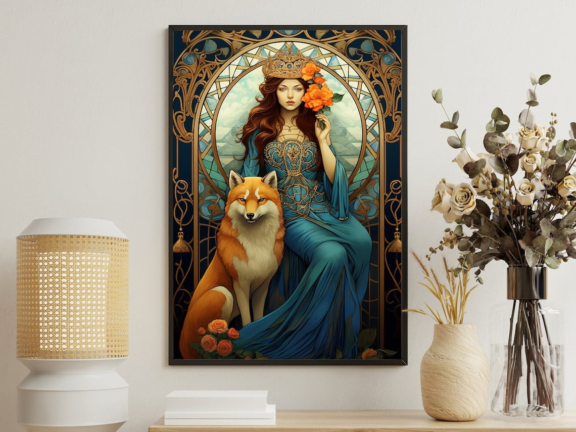 Fox Queen Art Print: Vintage Animal #2689, Unframed Poster Size 24x36 ...