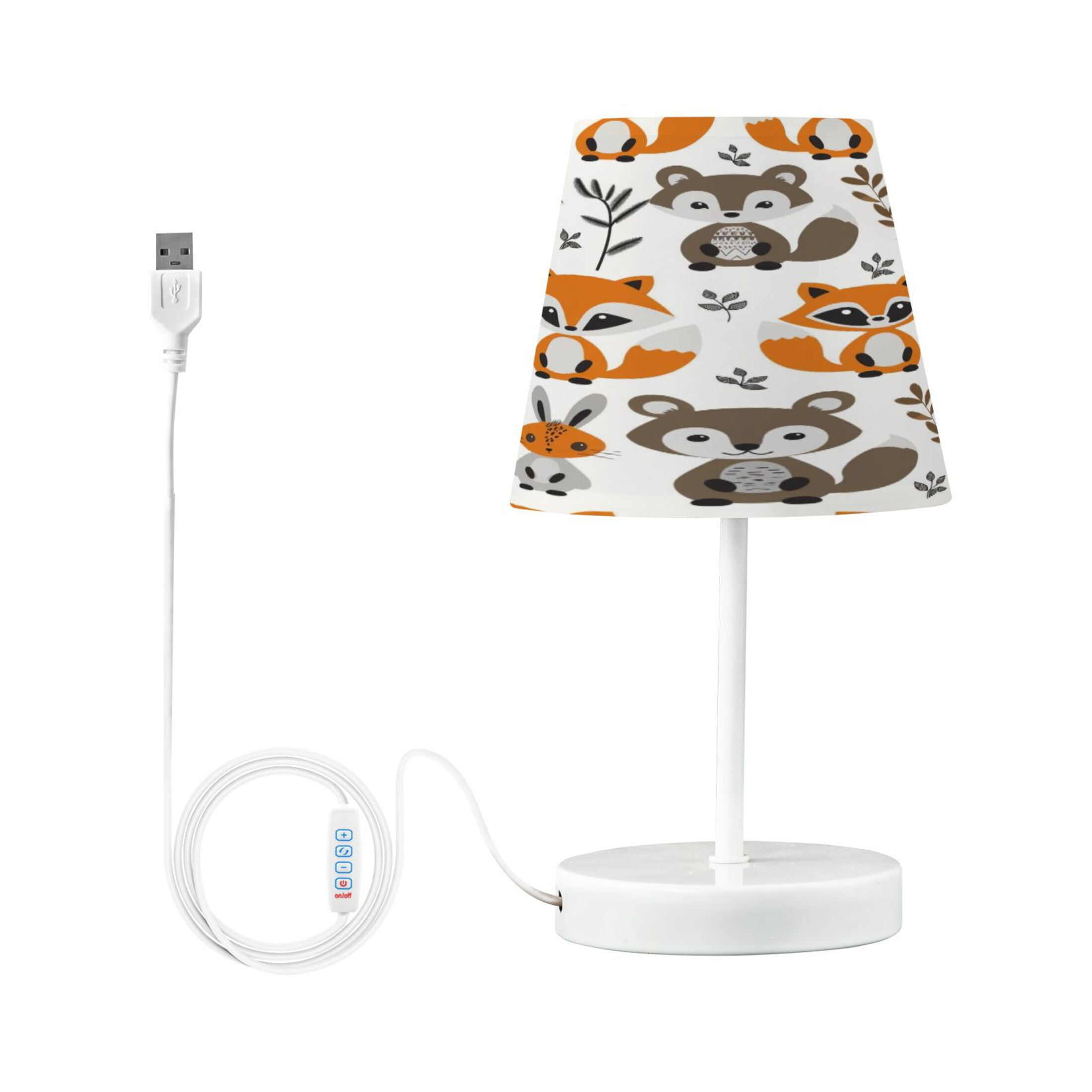 Fox Rabbit Squirrel Desk Lamp LED Table Nightstand Lamps with 3 Color ...