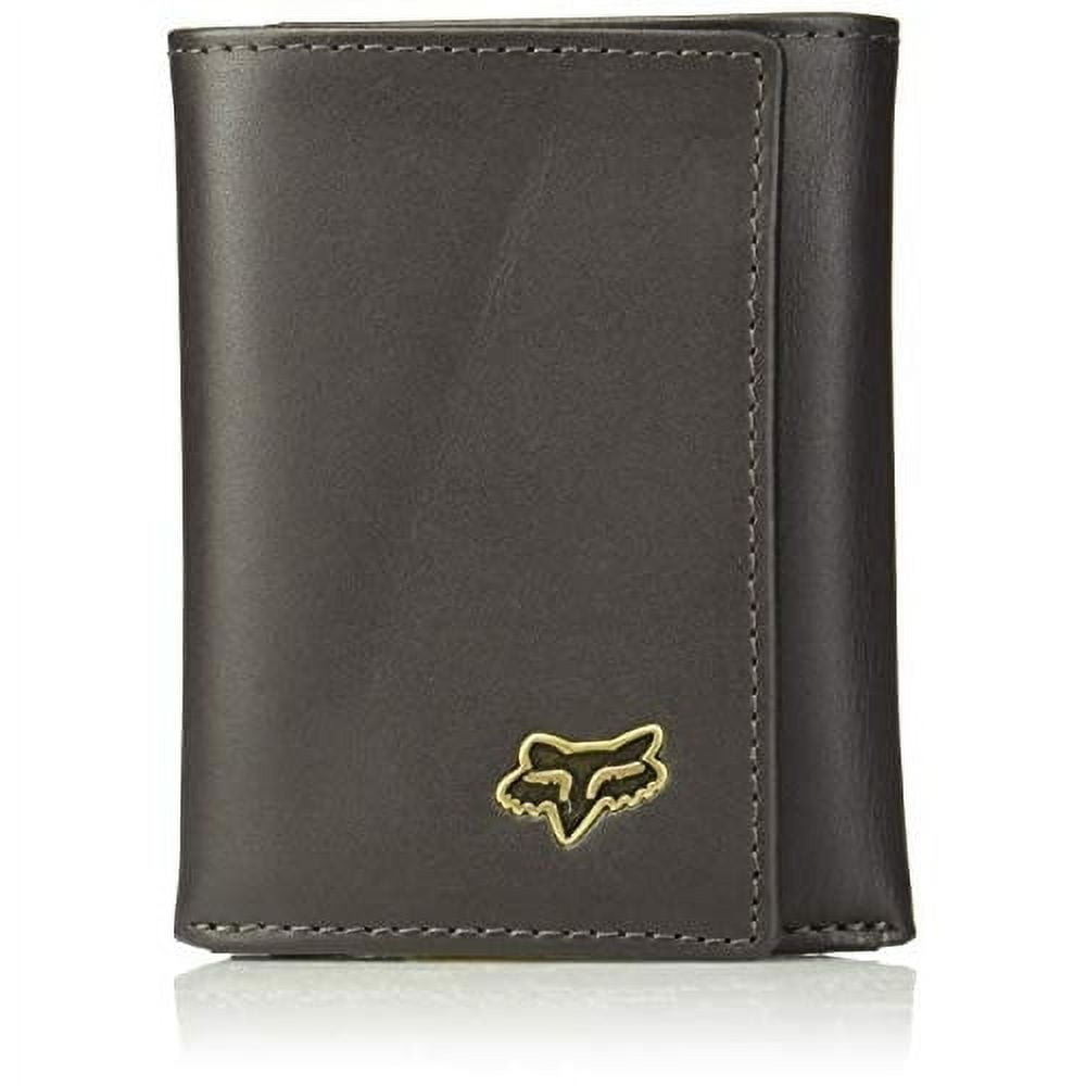 Fox Racing Men's Standard Trifold Leather Wallet, Brown, One Size ...