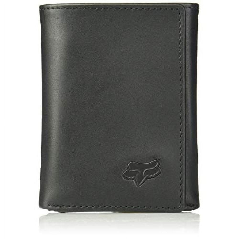 Fox Racing Mens Standard Trifold Leather Wallet, Black, One Size ...