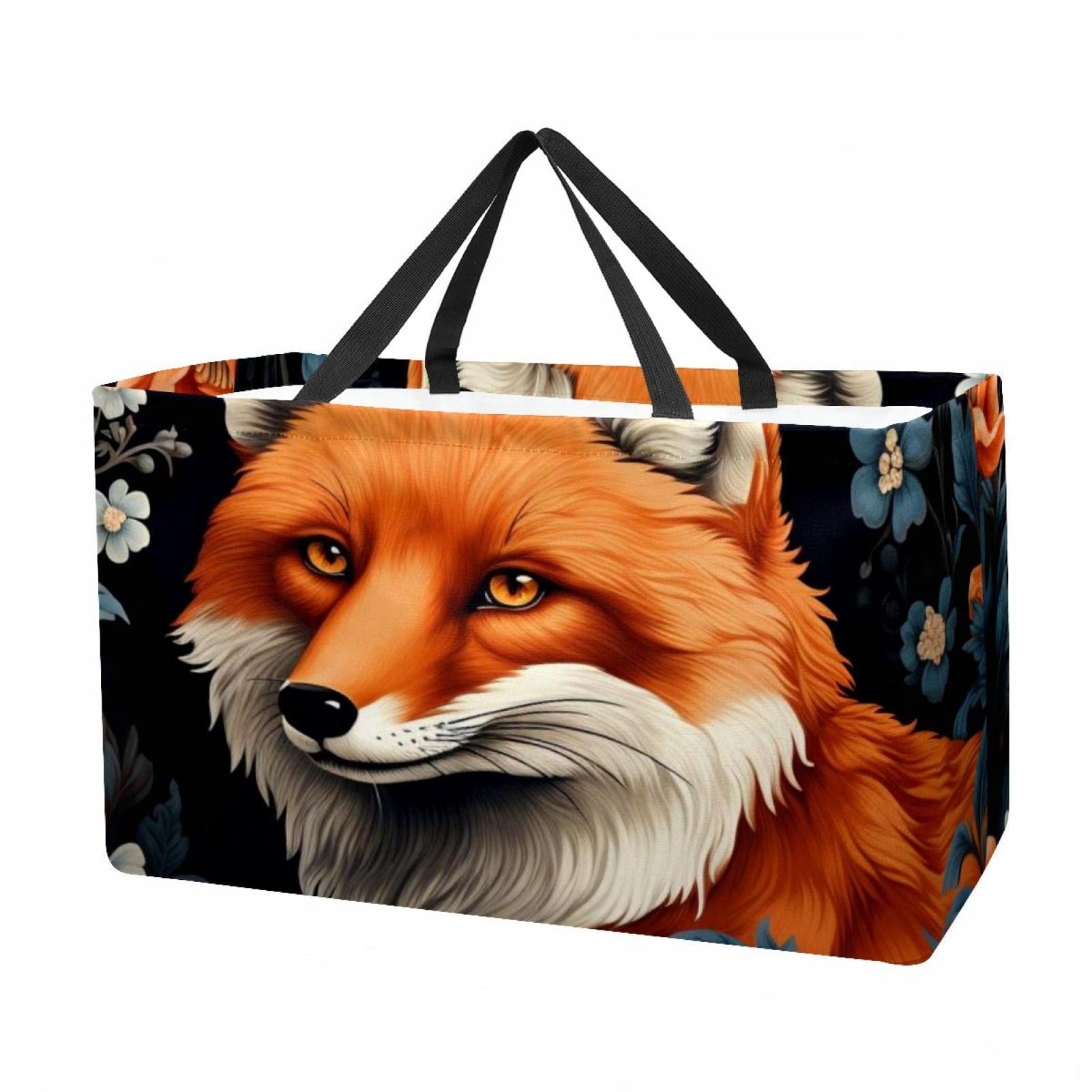 Fox Reusable Foldable Oxford Cloth Grocery Baskets Grocery Bags Storage ...