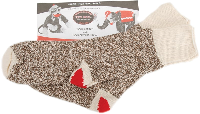 Red Heel Monkey Socks 2 Pairs-Small Brown Heather, Pk 1, Fox River ...