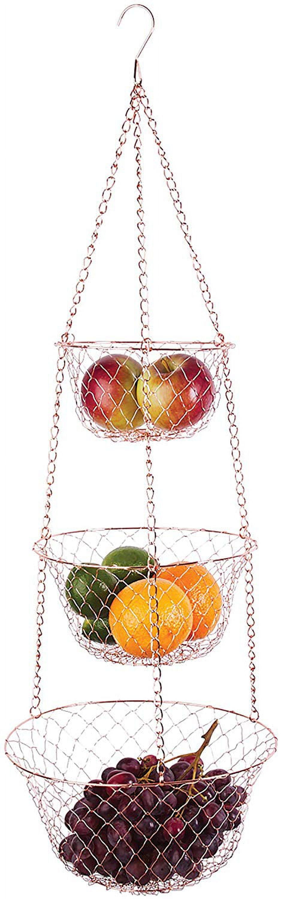 Fox Run, 3-Tier Copper Hanging Fruit Baskets, 11x14.5 inches - Walmart.com