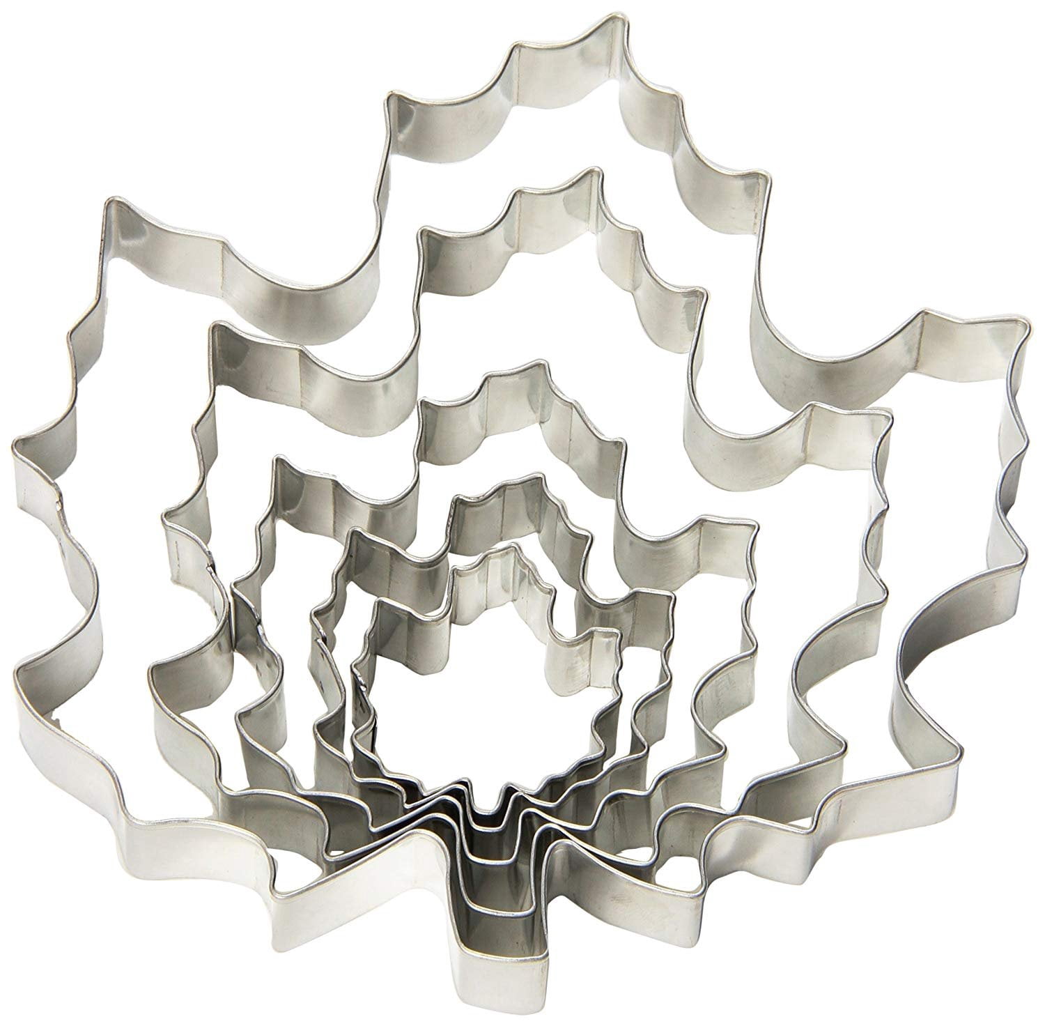 Fox Run Maple Leaf Cookie Cutter Set, 5 Piece, Stainless Steel ...