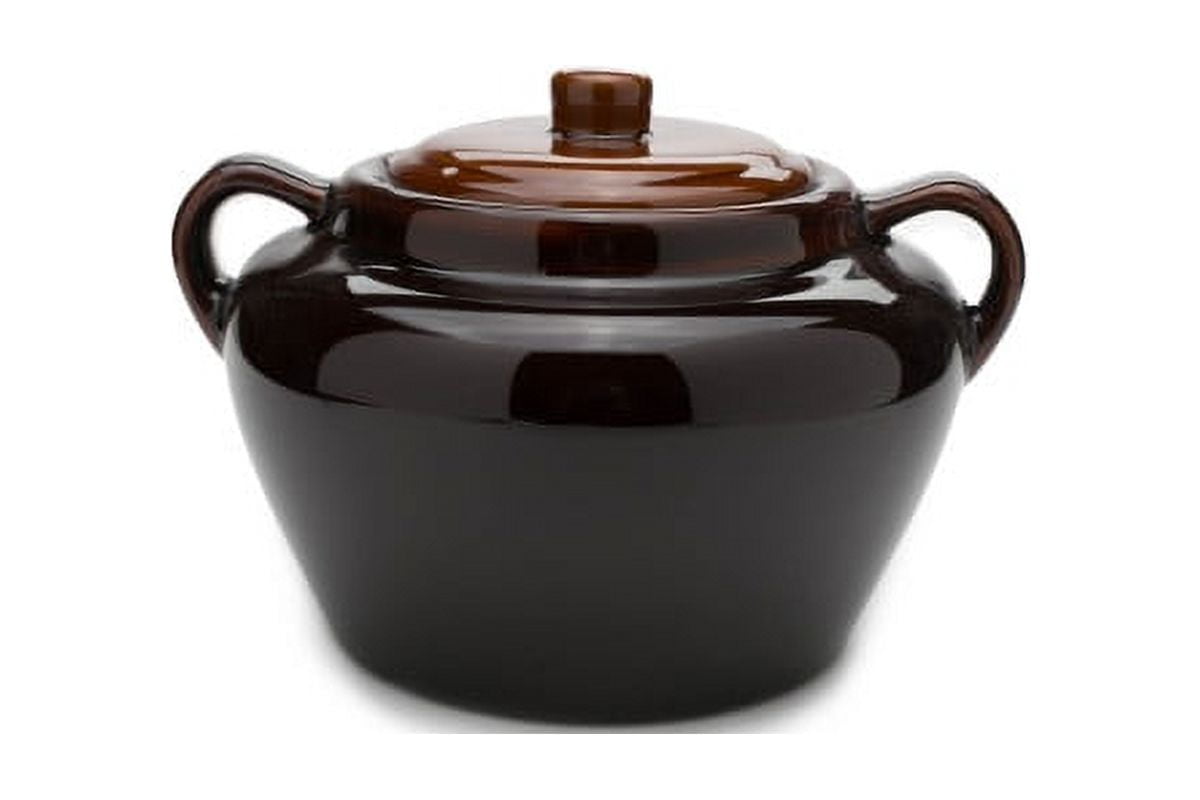 Fox Run Bean Pot with Lid, Stoneware, 3.5-Quart - Walmart Business Supplies