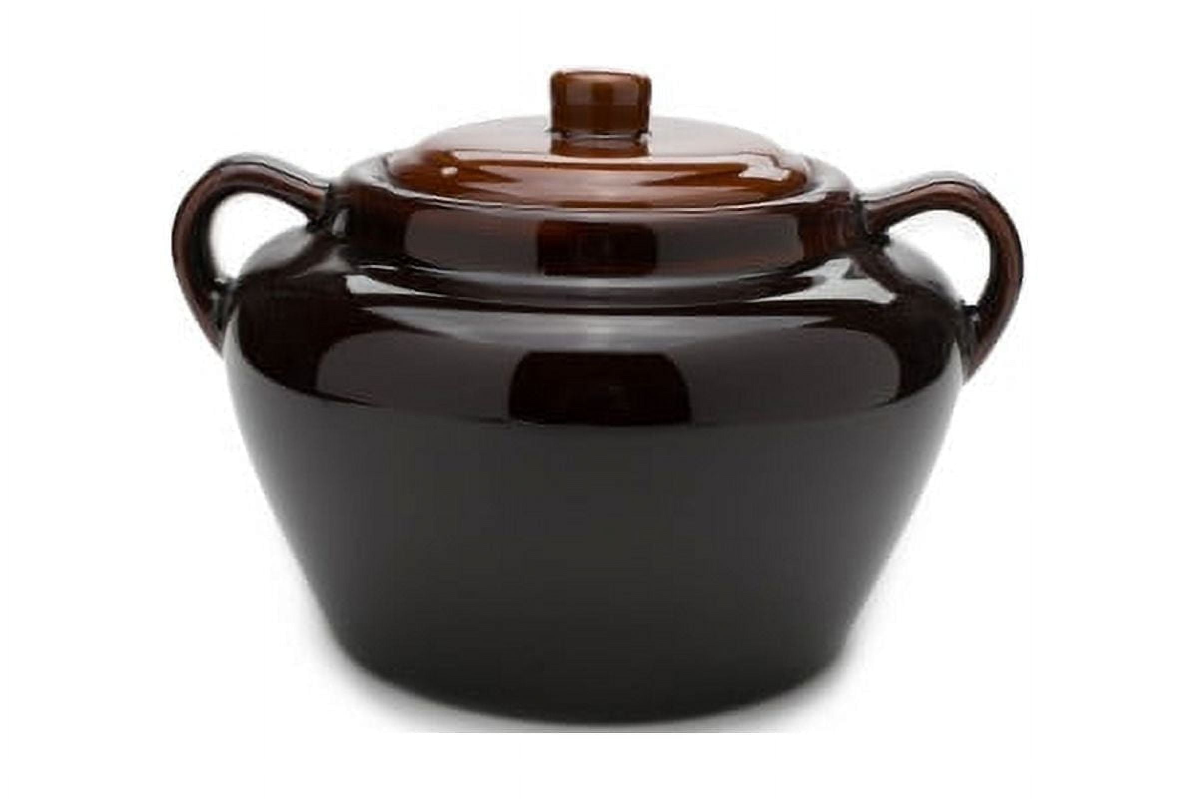 Fox Run Stoneware Bean Pot, 3.5-Quart, For Cooking & Stewing with Lid ...