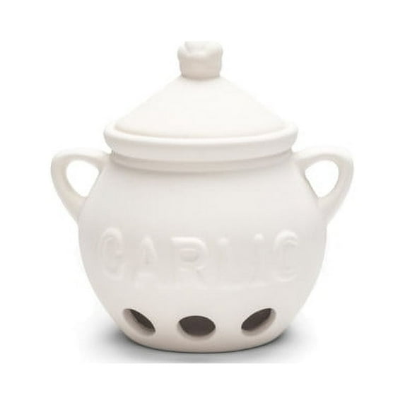Fox Run Brands Ceramic Garlic Storage Container with Lid for Kitchen ...