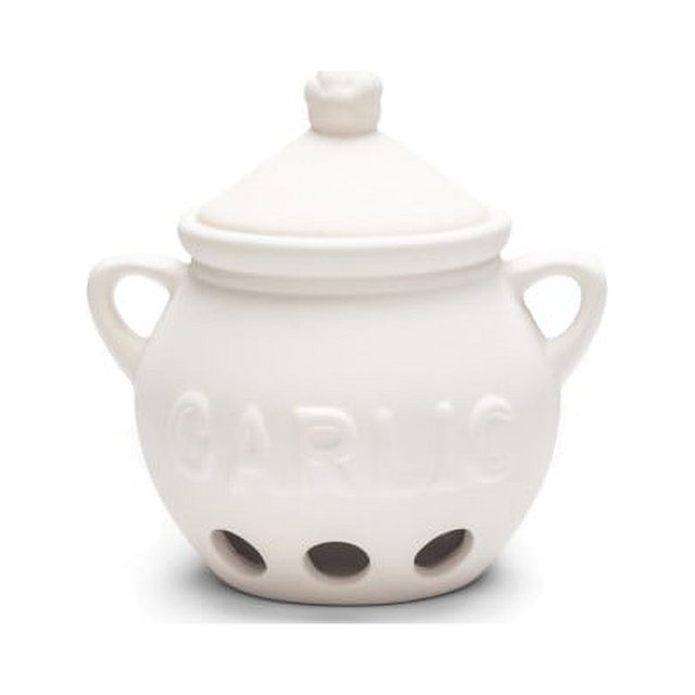 Fox Run Brands Ceramic Garlic Storage Container with Lid for Kitchen ...