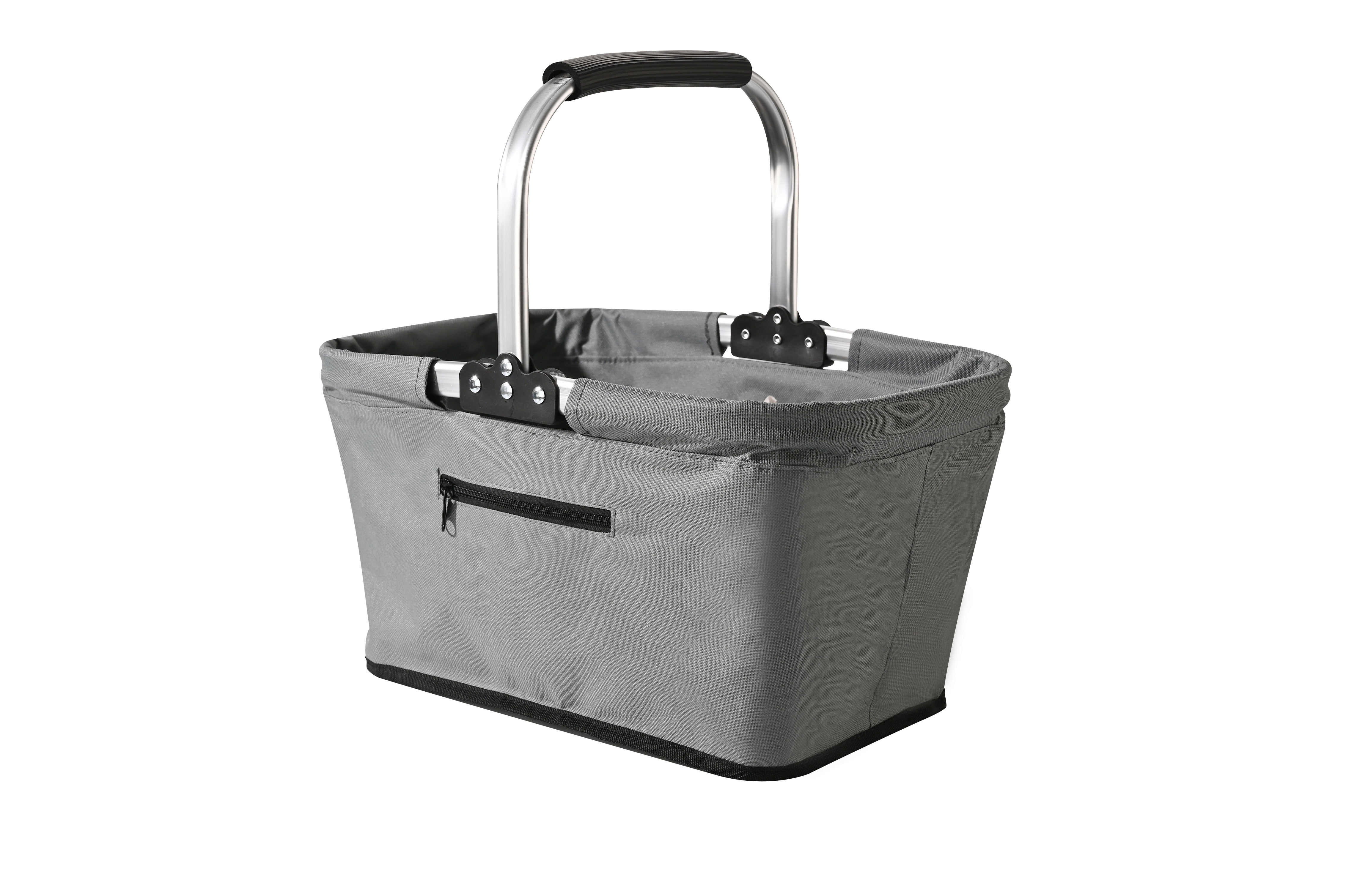 Fox Run Collapsible Shopping Basket with Handle, 17" x 10" x 9" Harvest ...
