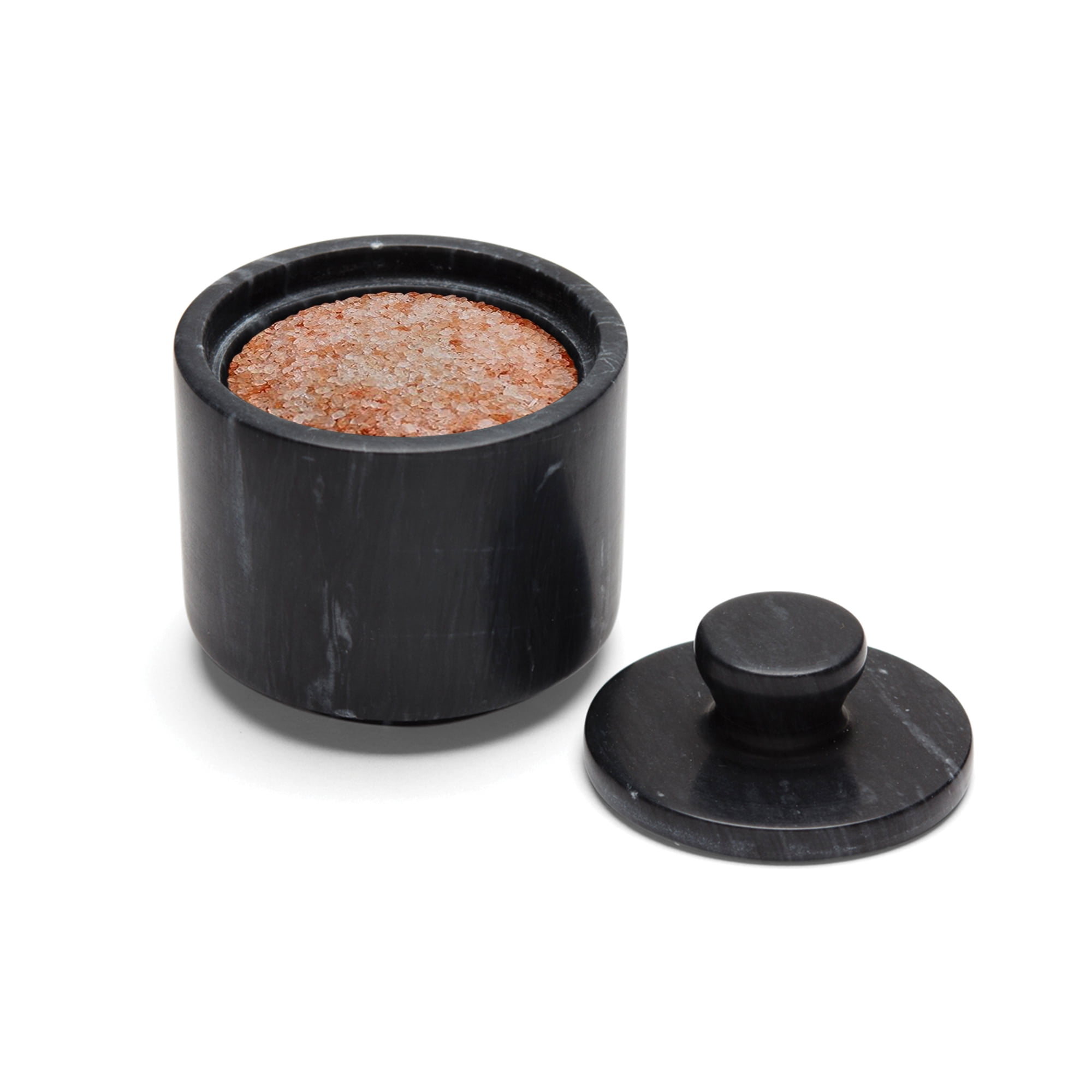 Fox Run Marble Salt Cellar with Lid, Black, 3" x 3" x 3" - Walmart.com