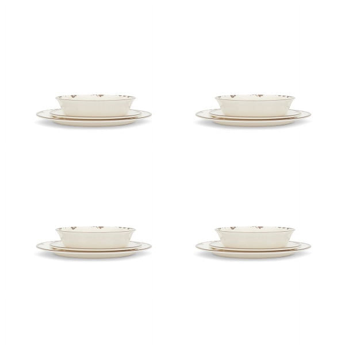 Fox Run Melamine Dinnerware Set, 12-Piece, Ivory - Walmart.com