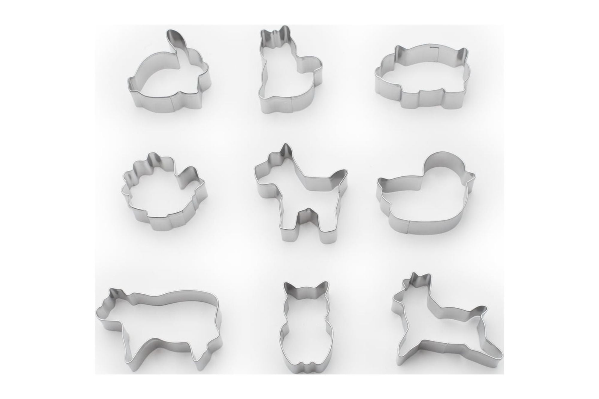 Fox Run Farm Assorted Mini Animal Cookie Cutter Set, 9-Piece - Walmart.com
