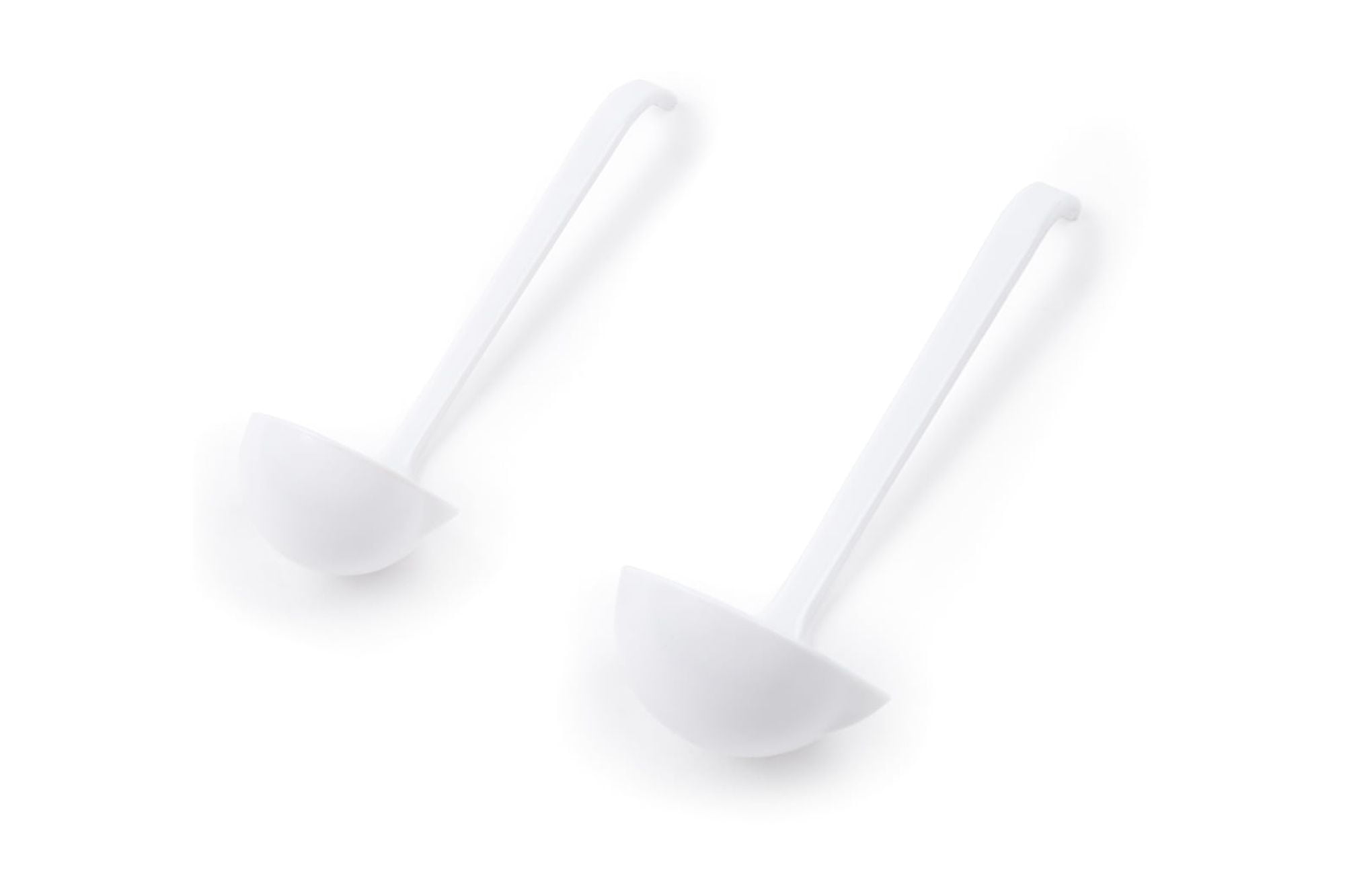 Fox Run Mini Ladle Set, 2 Sizes, 1/2 oz and 1 oz, Durable White Plastic ...