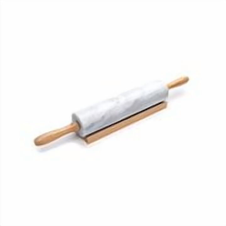 fox run polished marble rolling pin with wooden cradle, 10-inch barrel ...