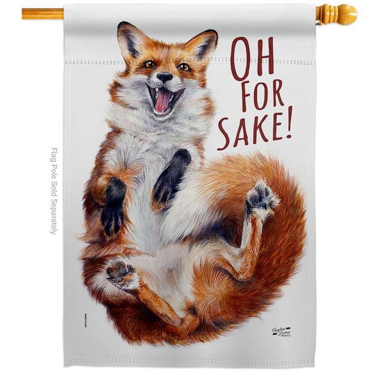 Fox Sake Animals Wildlife 28 x 40 in. Double-Sided Decorative Vertical ...