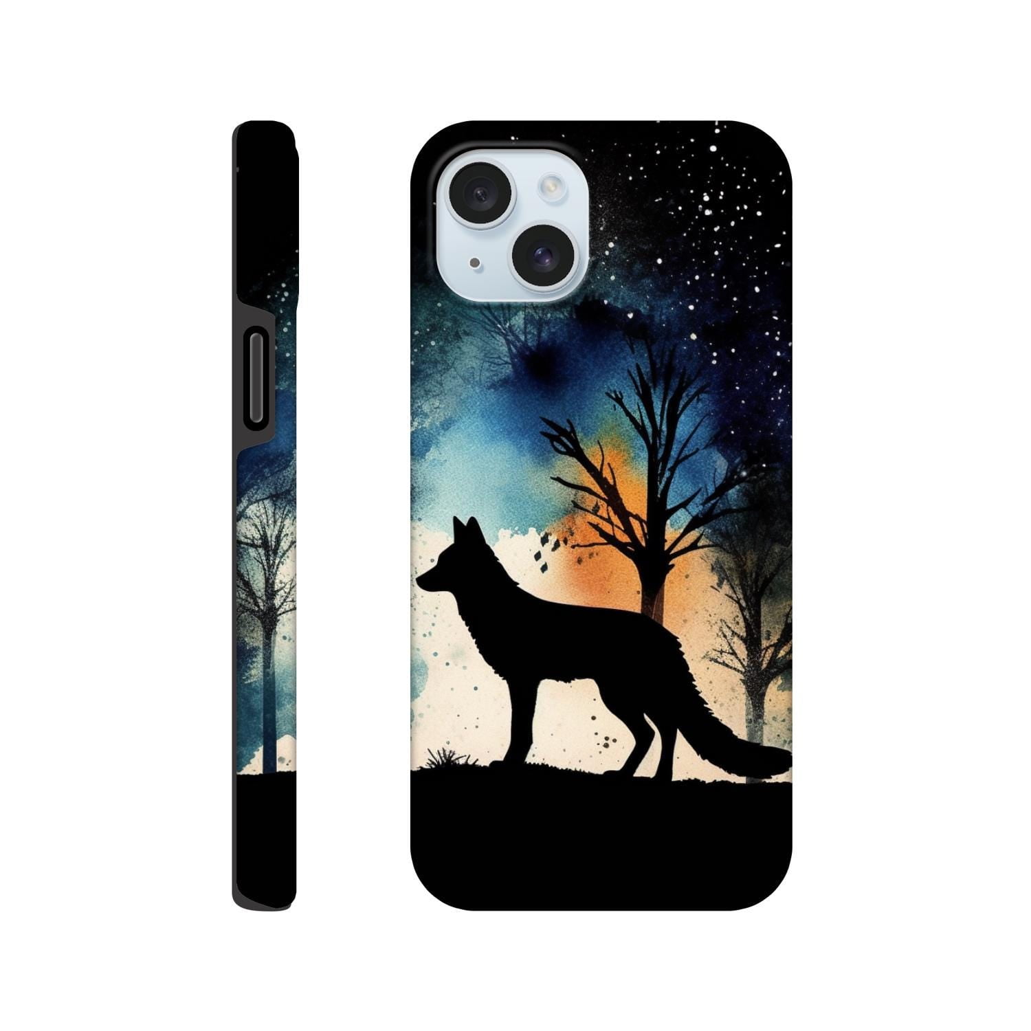 Fox Silhouette Glow Phone Case Minimal Forestcore Style for iPhone 17 ...