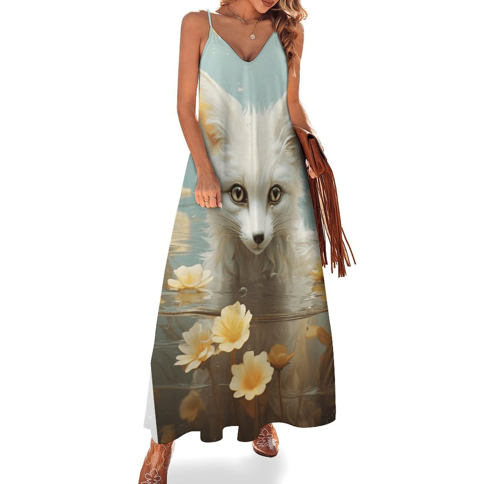 Fox Sleeveless Dress Dresses for Women 2025 Luxury Designer Party ...