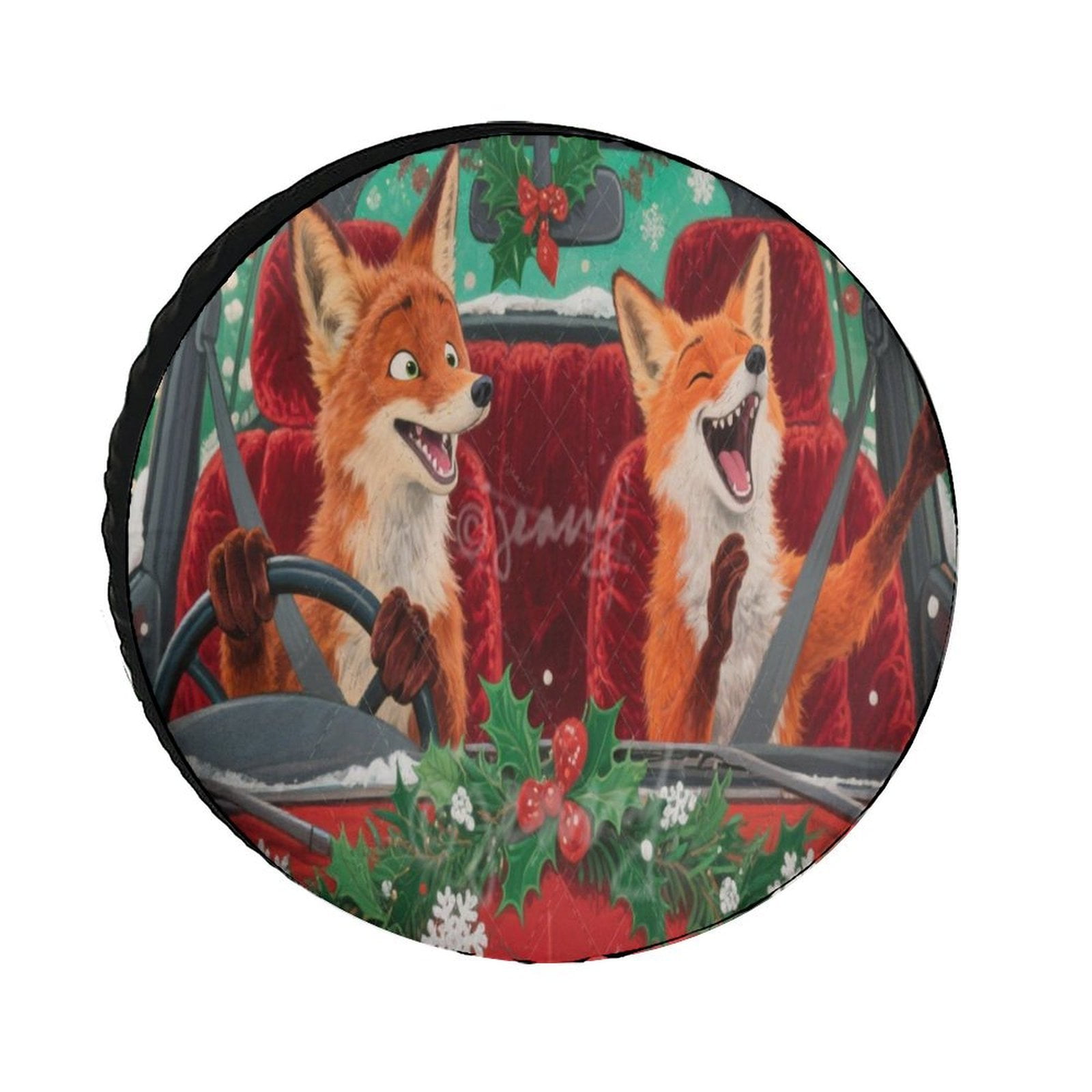 Fox Spare Tire Cover Outdoor Wheel Protectors Sun Rain Snow Shield ...