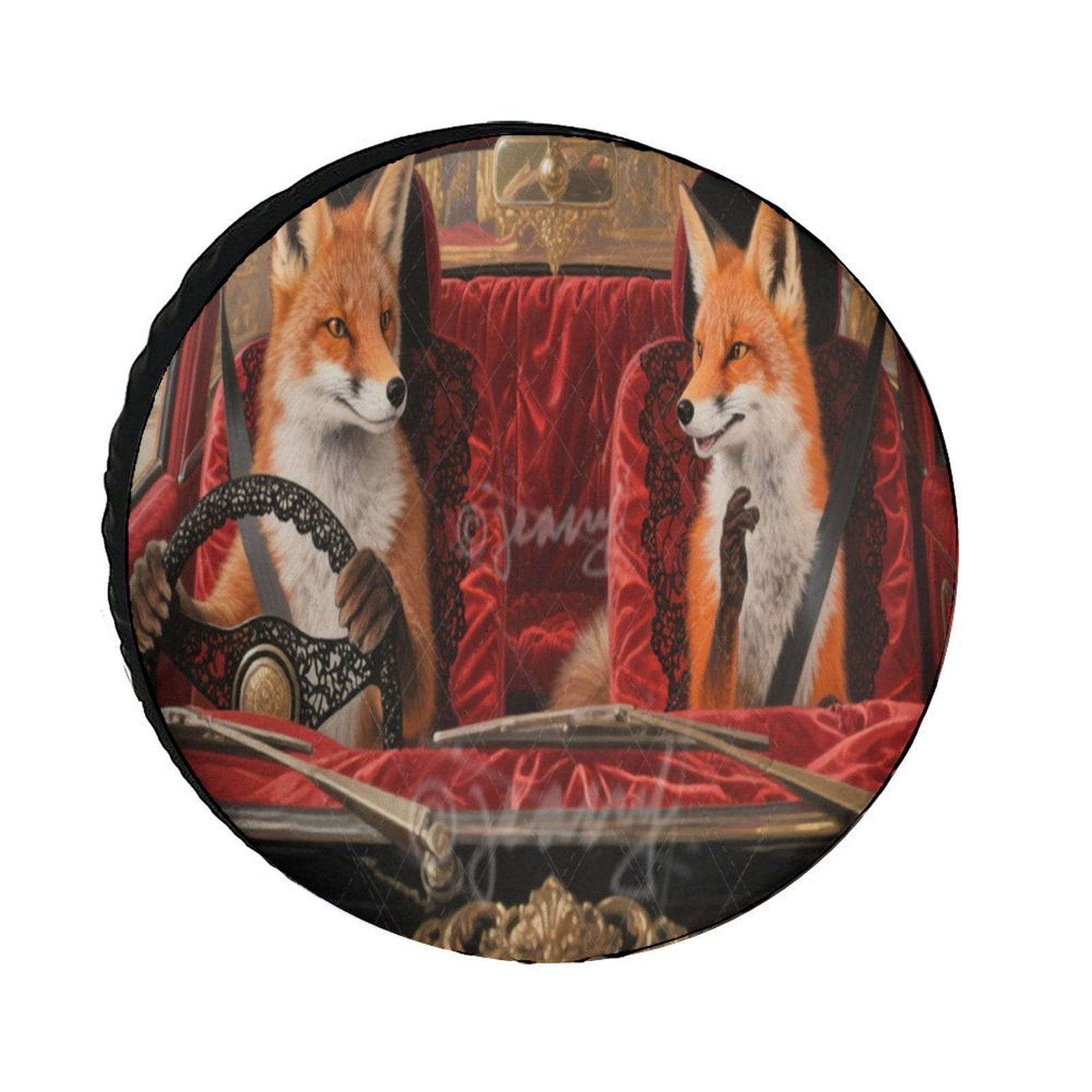 Fox Spare Tire Cover for RV Trailer, Waterproof Wheel Cover, Camper ...