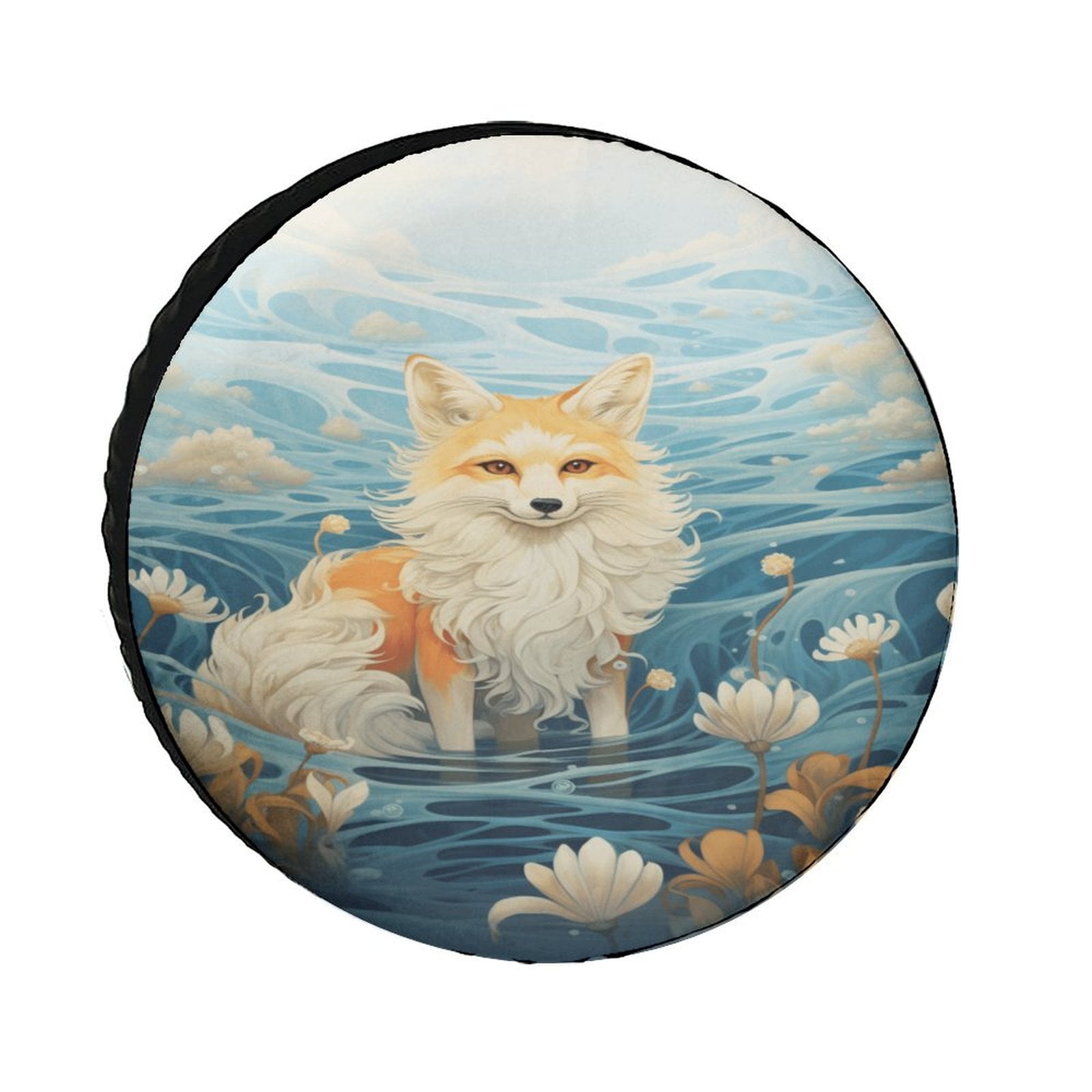 Fox Spare Tire Cover Weatherproof Wheel Camper Protectors Universal Fit ...