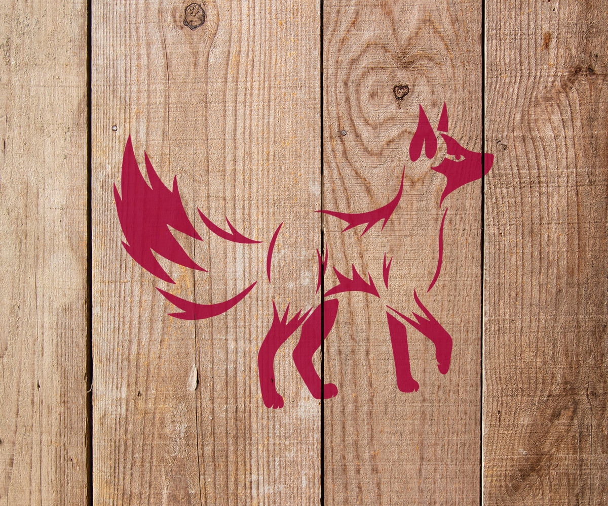 Fox Stencil - Art and Wall Stencil (18"x12") - Walmart.com
