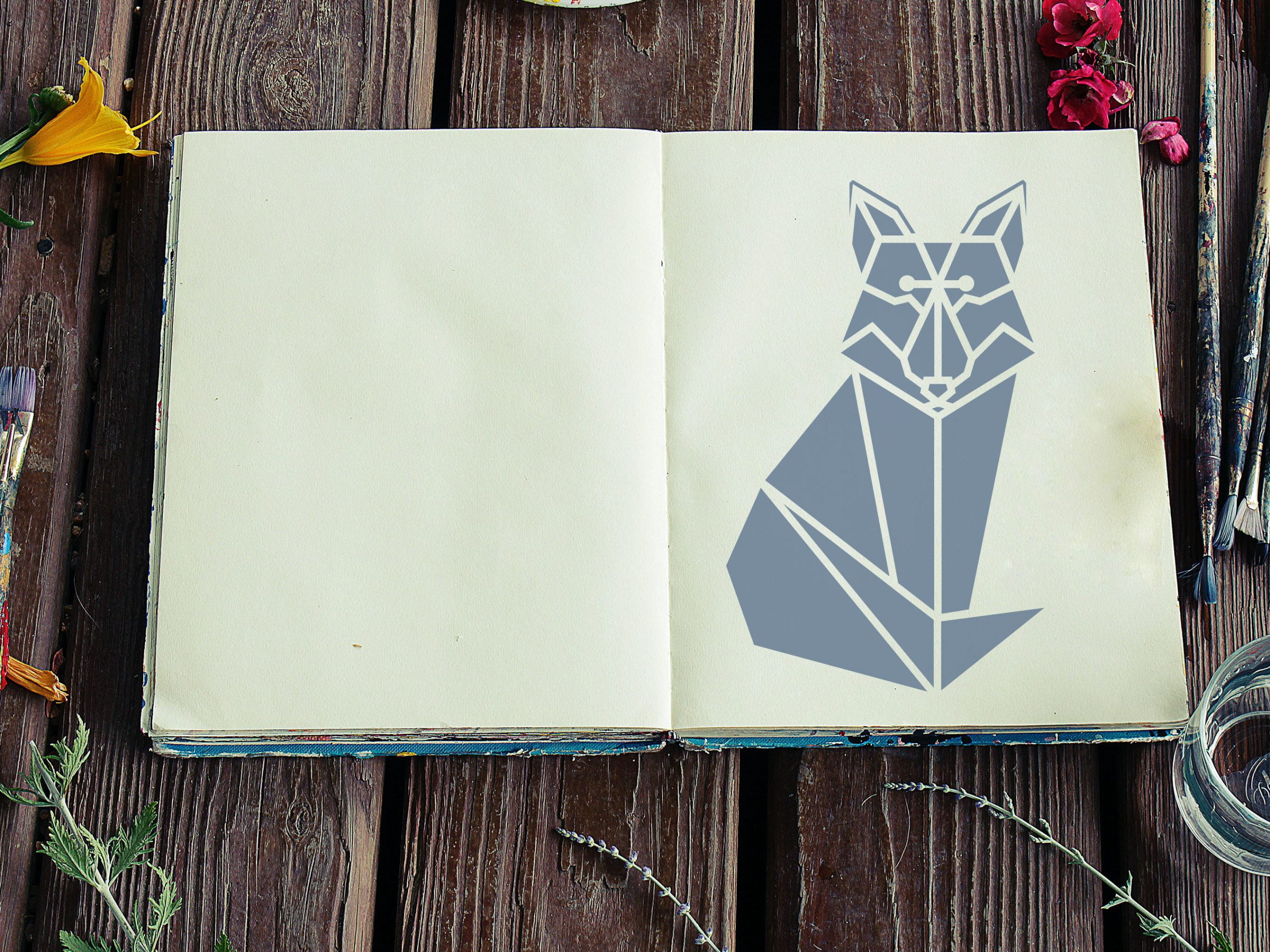 Fox Stencil - Art and Wall Stencil (30"x30") - Walmart.com