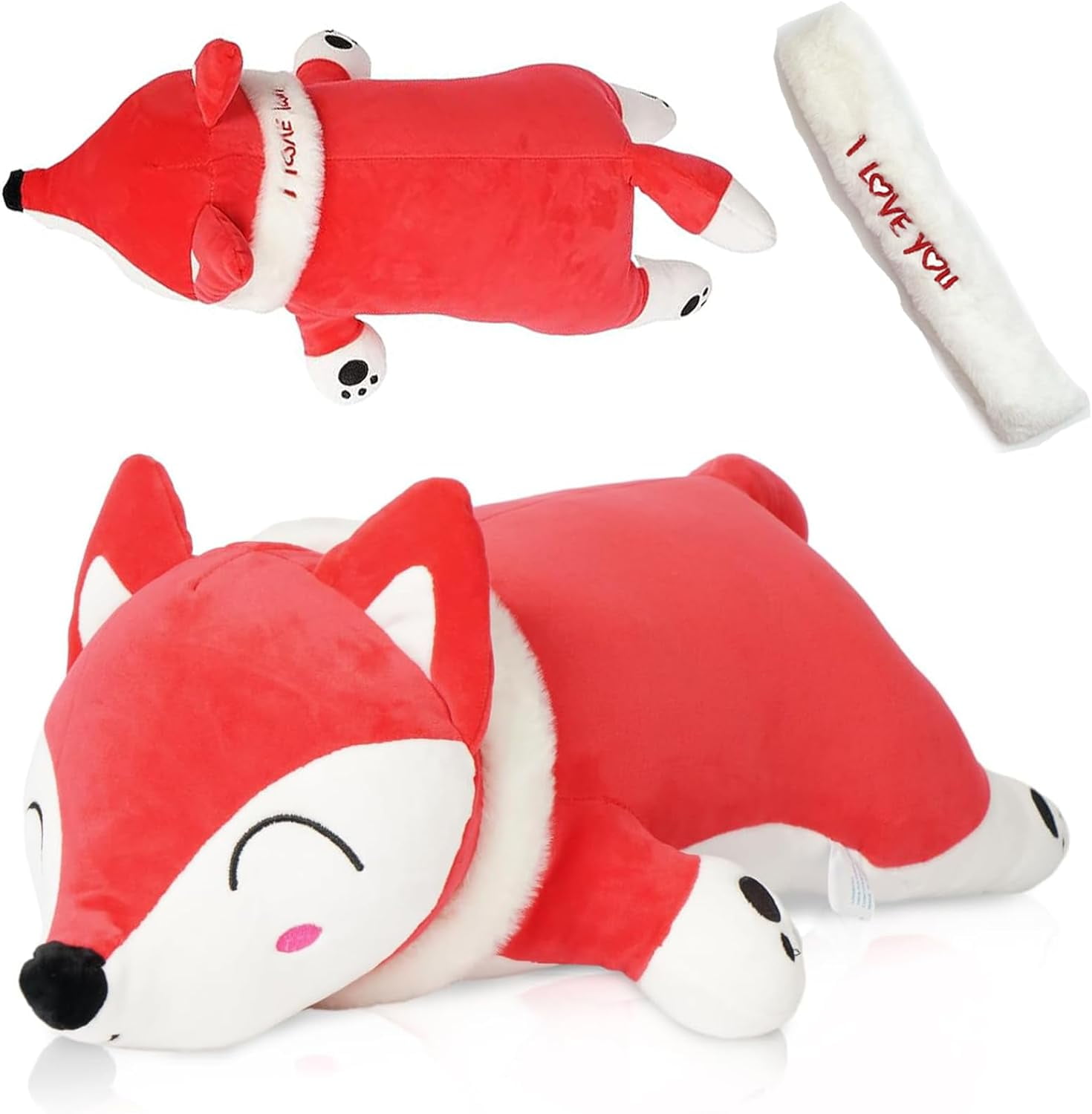 Fox Stuffed Animal Plush Body Pillow, 13.7in Cute Red Soft Fox Plushie Kawaii Toy - Walmart.com