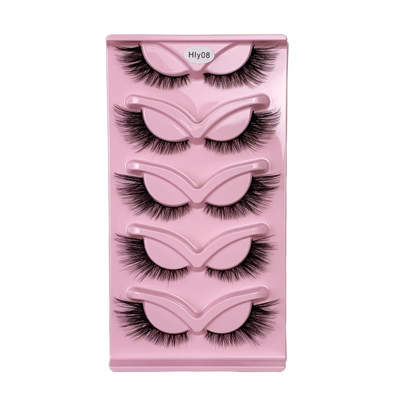 Fox Style Slant Flying False Eyelashes, Half Lashes, Thick & Curly ...