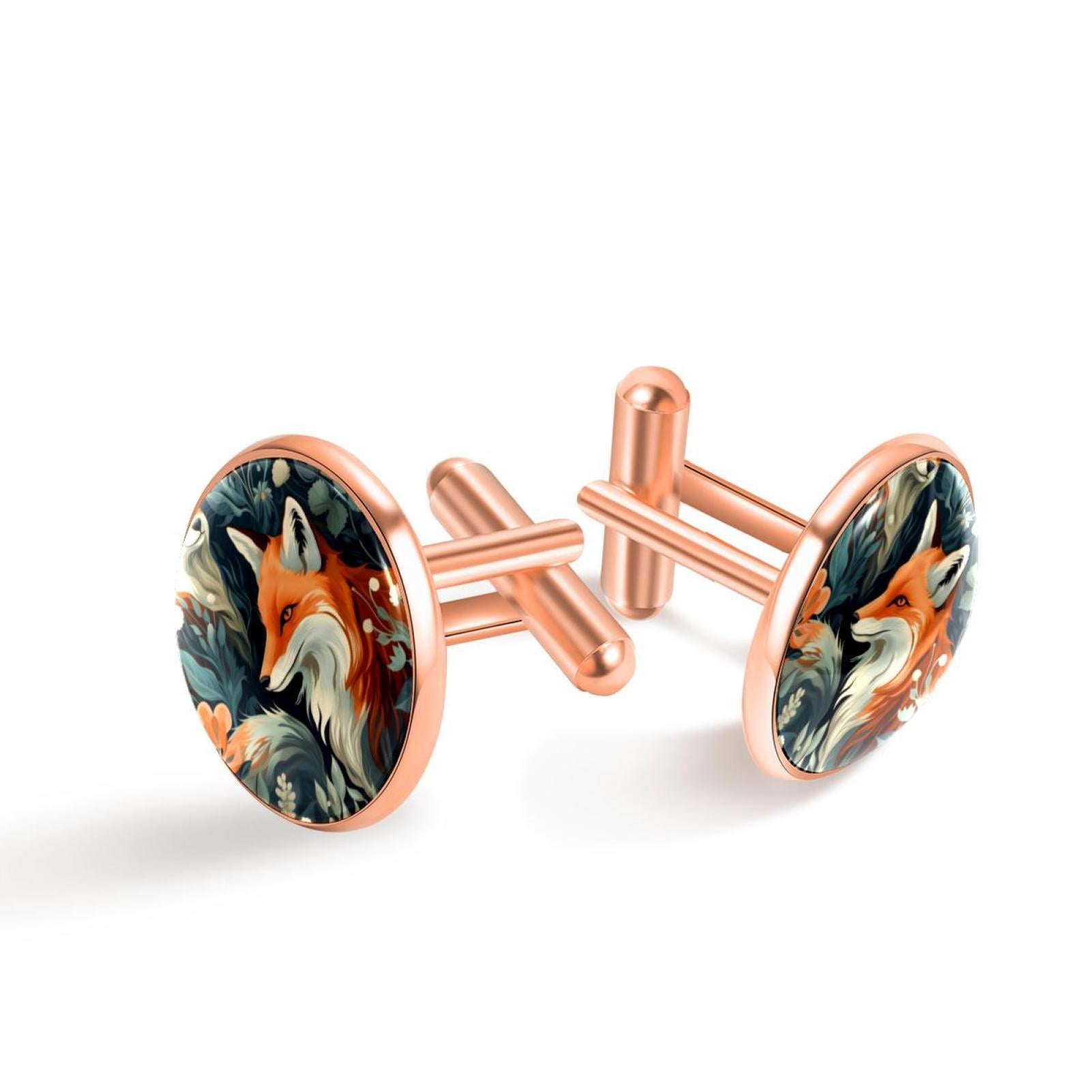 Fox Stylish Men's Cufflinks Set for Formal Attire - Made of Stainless ...