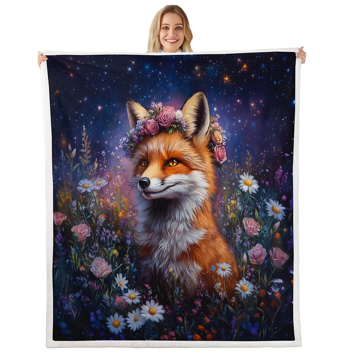 Fox Throw Blanket Cute Wild Animal Fox Print Blanket for Boys Girls ...