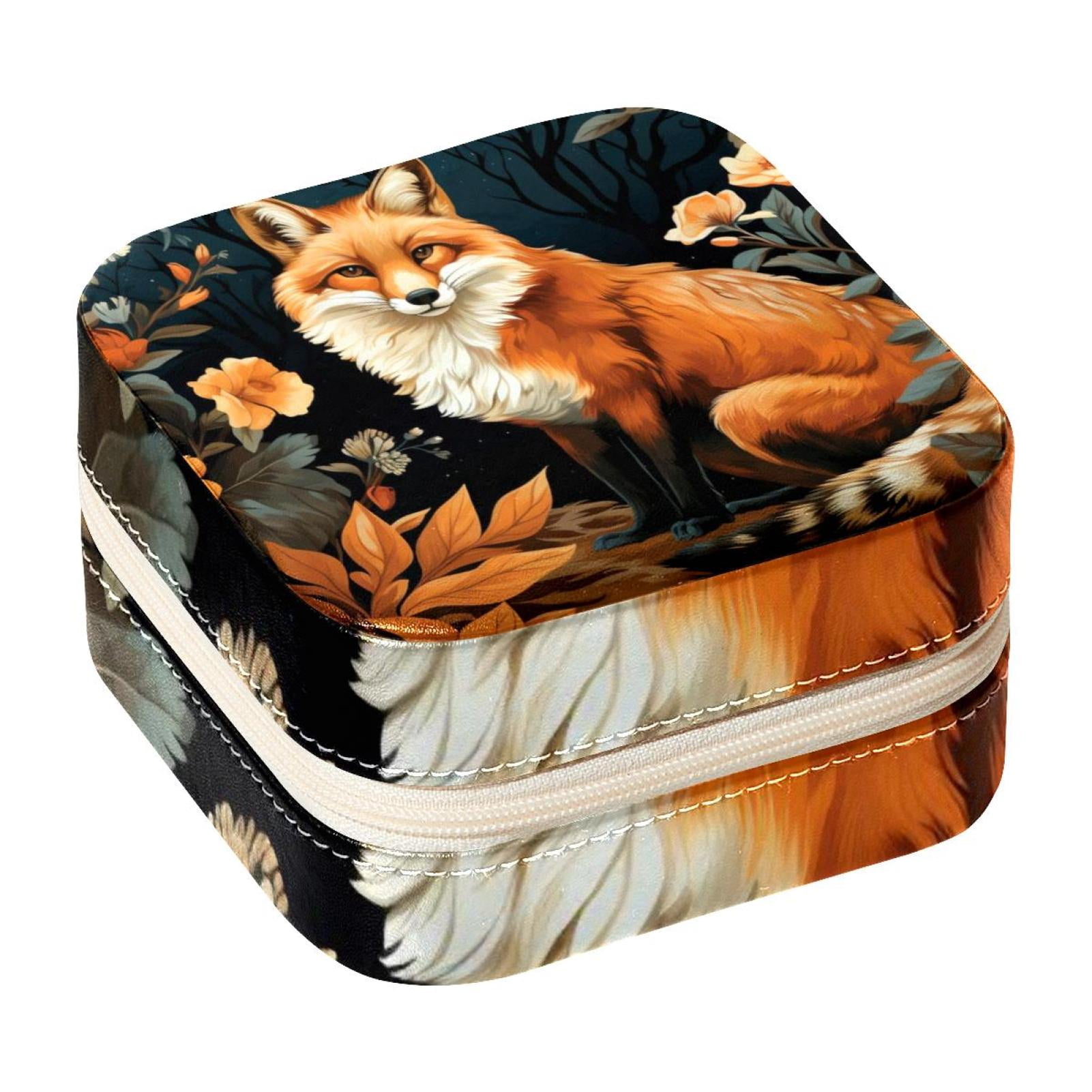 Fox Travel Portable Square Jewelry Organizer: Necklace Holder, Bracelet ...