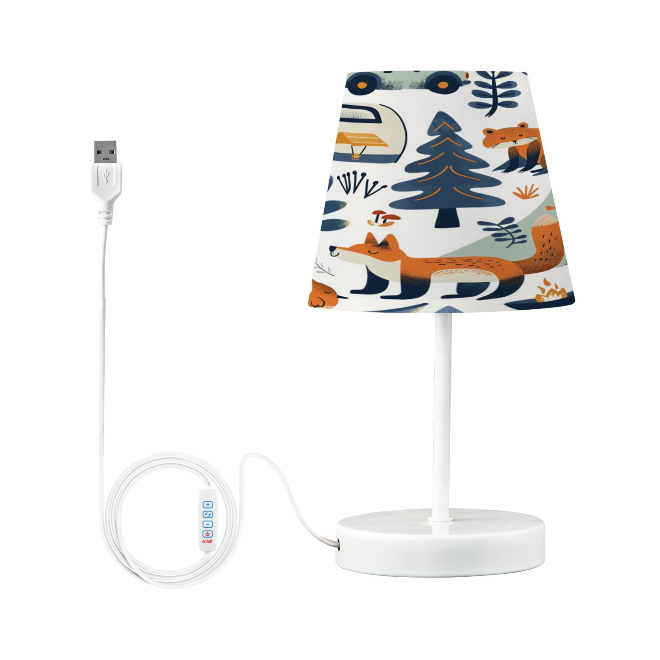 Fox Tree Car Tent Desk Lamp LED Table Nightstand Lamps with 3 Color ...