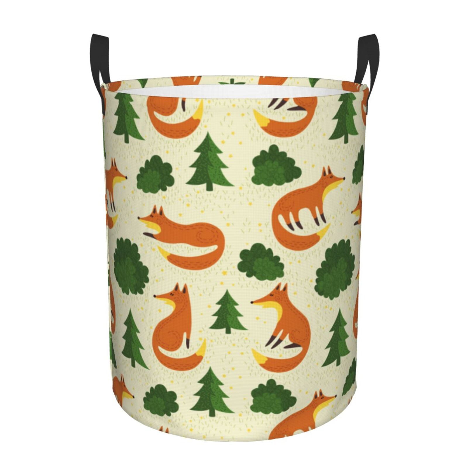 Fox Tree Laundry Basket with Handles - Freestanding Laundry Hamper ...