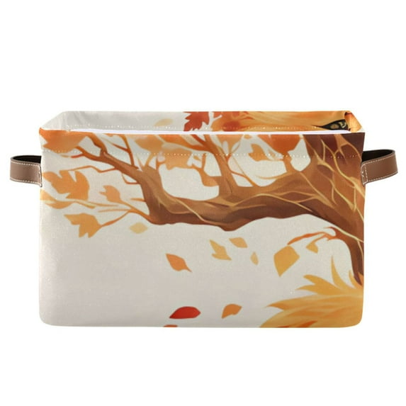 Fox Tree and Leaves Storage Bins Baskets With Handles Storage Box ...