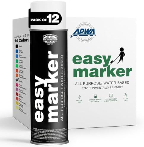 Fox Valley Easy Marker Inverted Marking Spray Paint, White - 18 oz ...