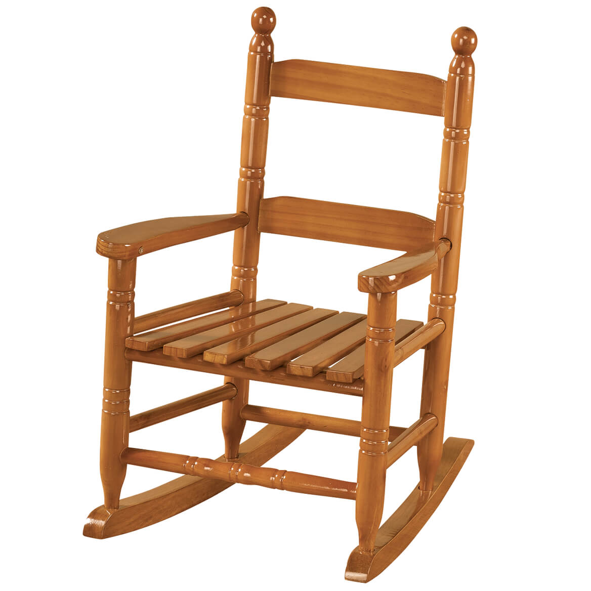 Gift Mark Kids Mission Style Ladder Back Rocking Chair with Upholstered ...