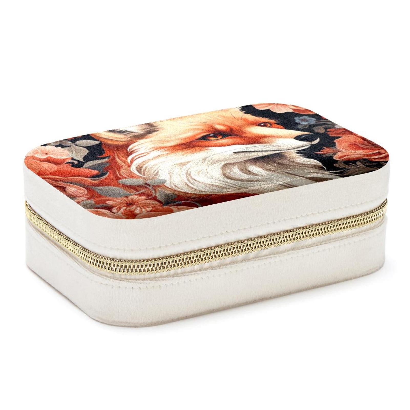 Fox Velvet Portable Travel Organizer Box with Removable Compartment ...