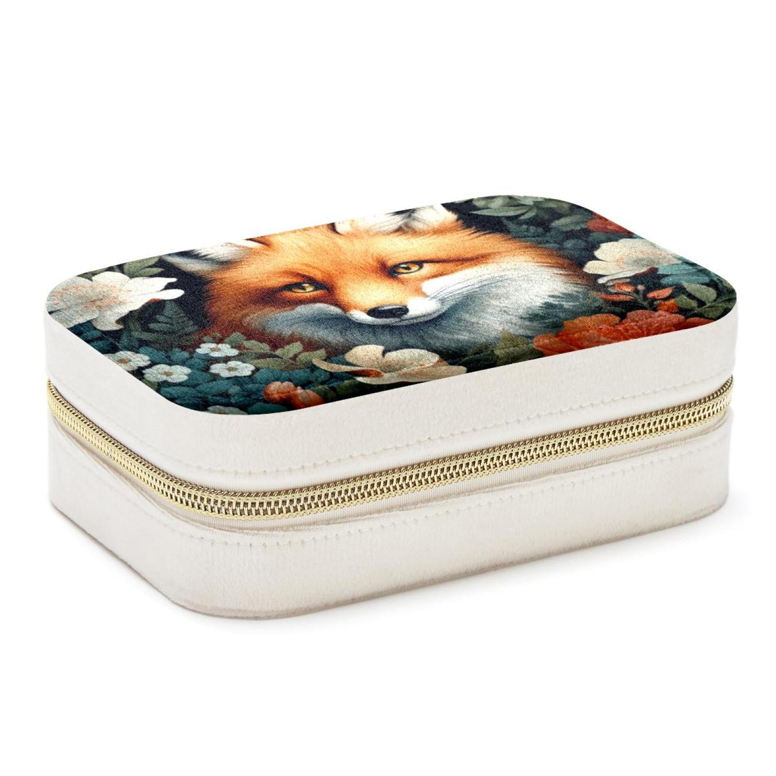 Fox Velvet Portable Travel Organizer Box with Removable Compartment ...
