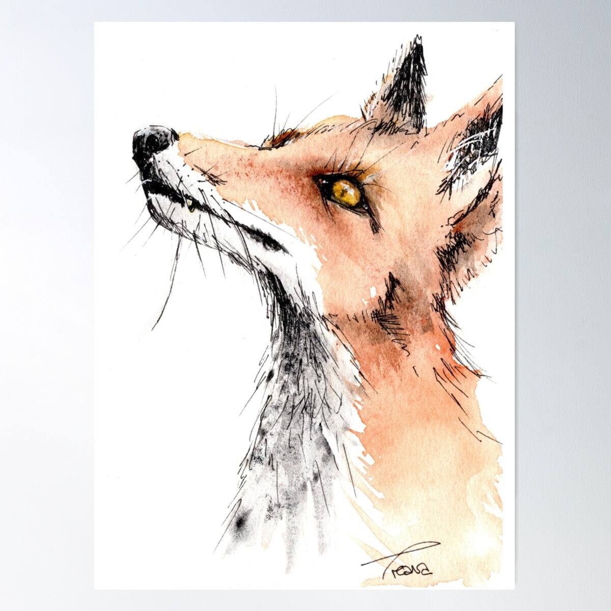 Fox Vision Poster Wall Art, Modern Wall Decor For Living Room Bedroom ...