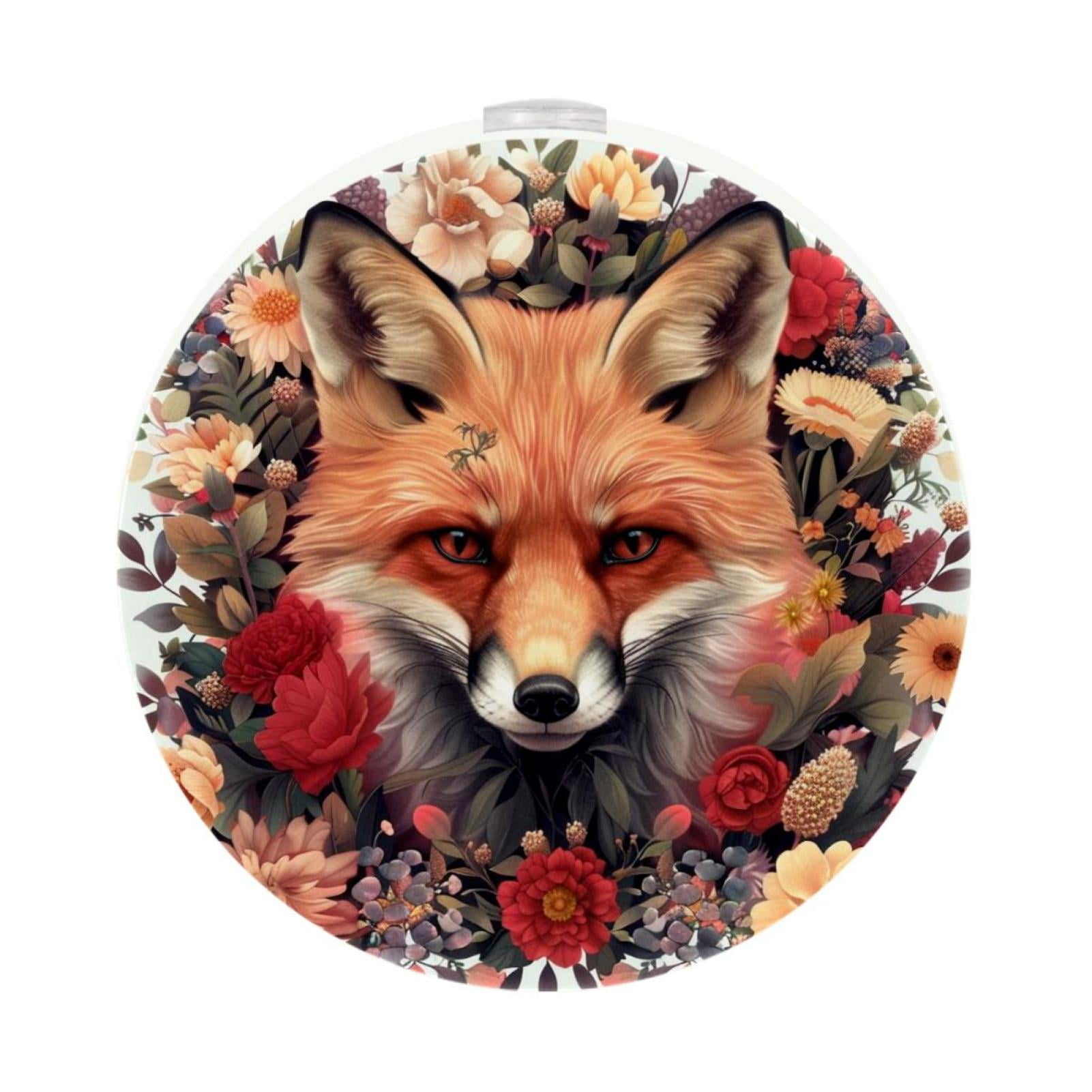 Fox Warm White Led Round Night Light-2Pcs, Portable Plug-in Dusk to ...