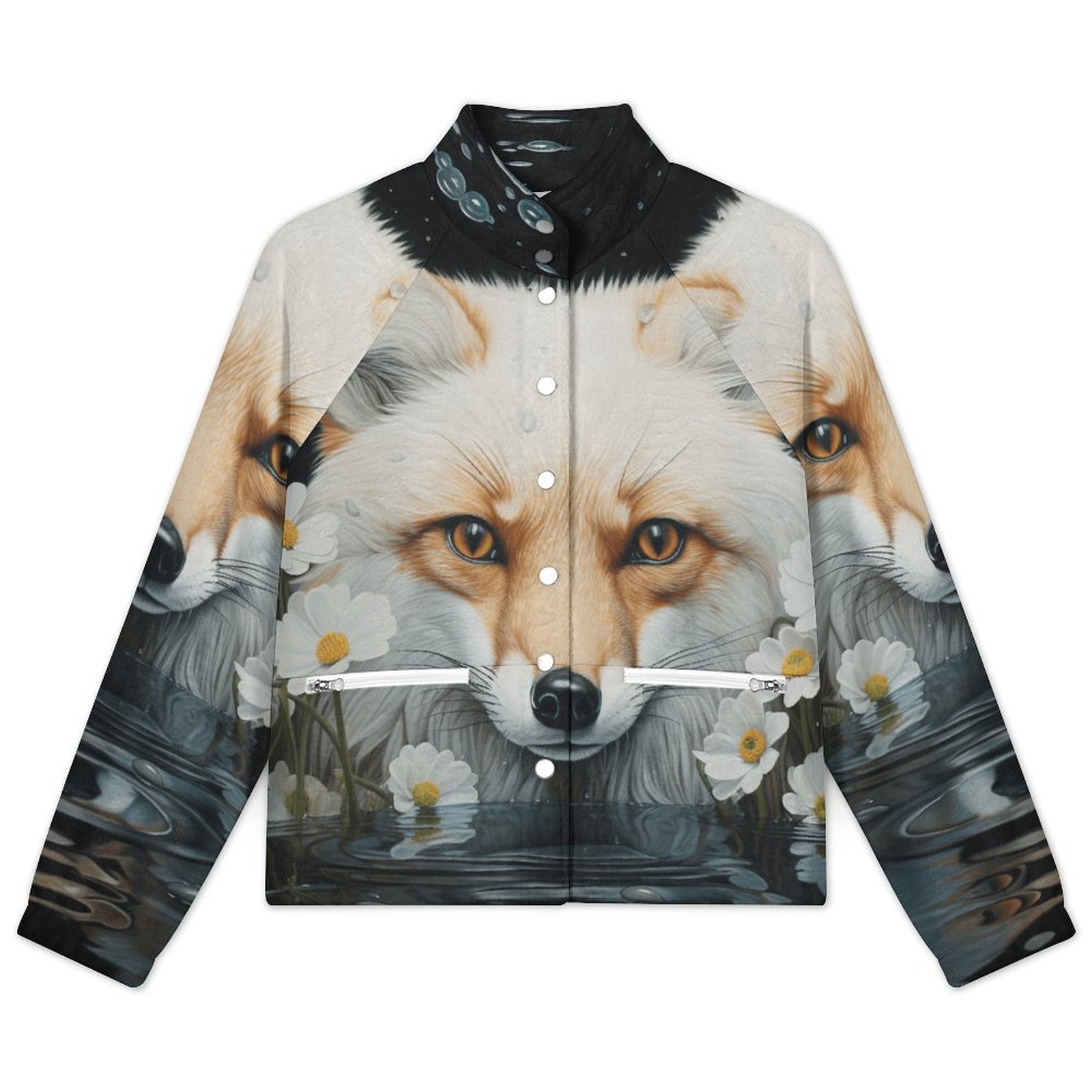 Fox Warm Women's Plush Jacket Stand Collar Full Sleeve With Zipper ...