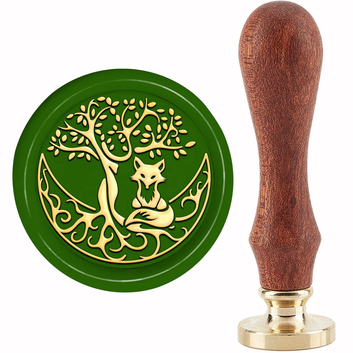 Fox Wax Seal Stamp Tree of Life Sealing Wax Stamps Moon 30mm Retro ...