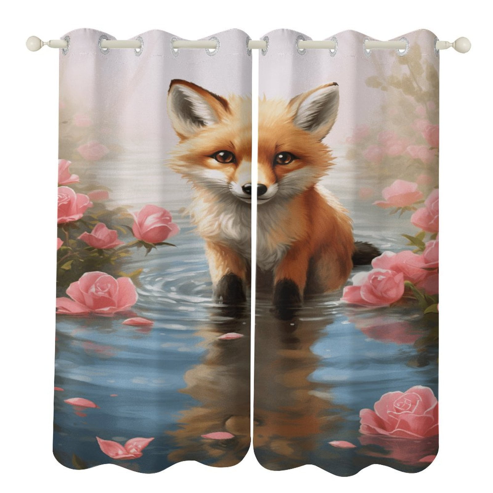 Fox Window Curtains For Living Room Bedroom Bathroom Kicthen Door Home ...