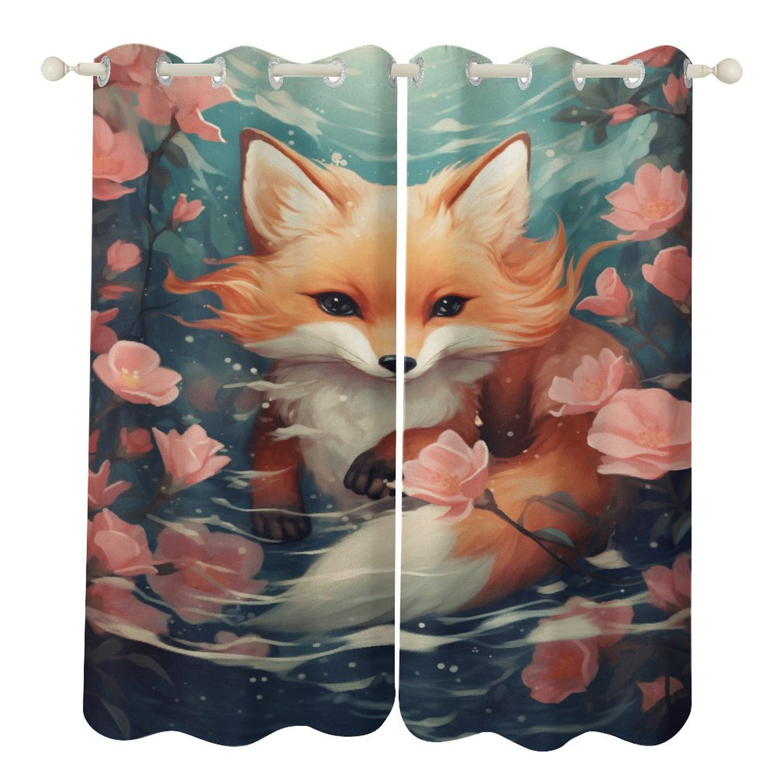 Fox Window Curtains For Living Room Bedroom Bathroom Kicthen Door Home ...