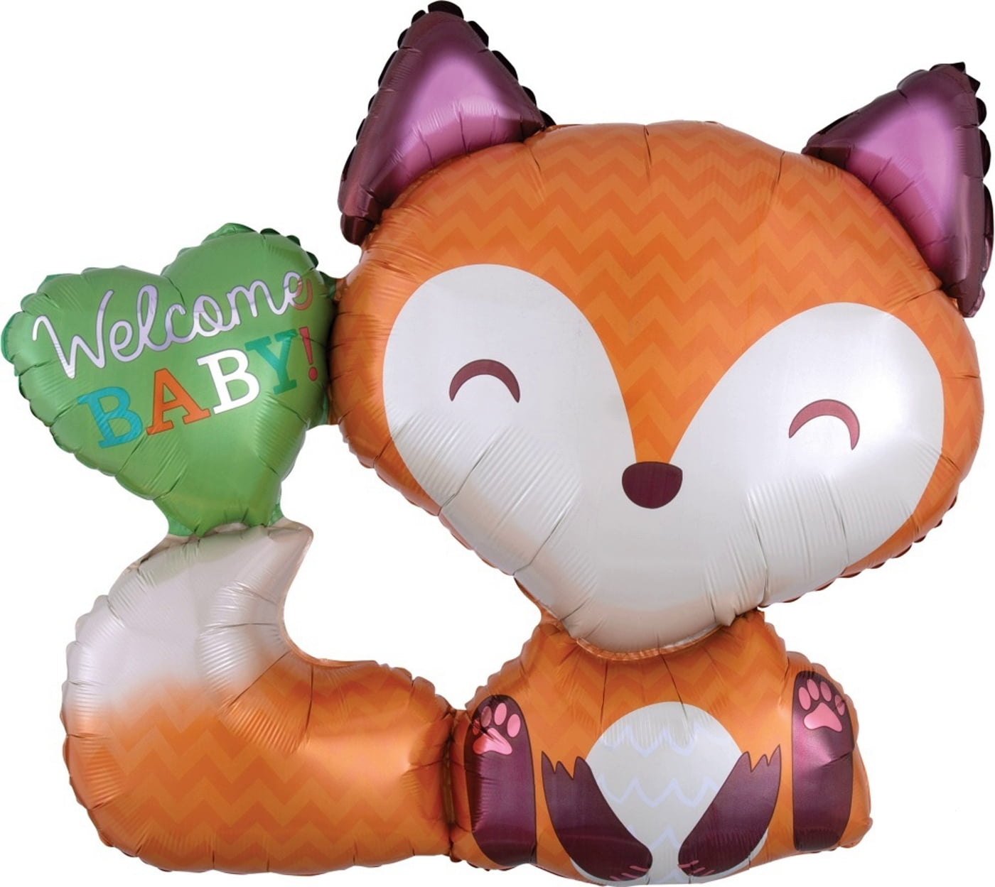Fox Woodland Animals Boy Girl Welcome Baby Shower 35" Party Mylar ...