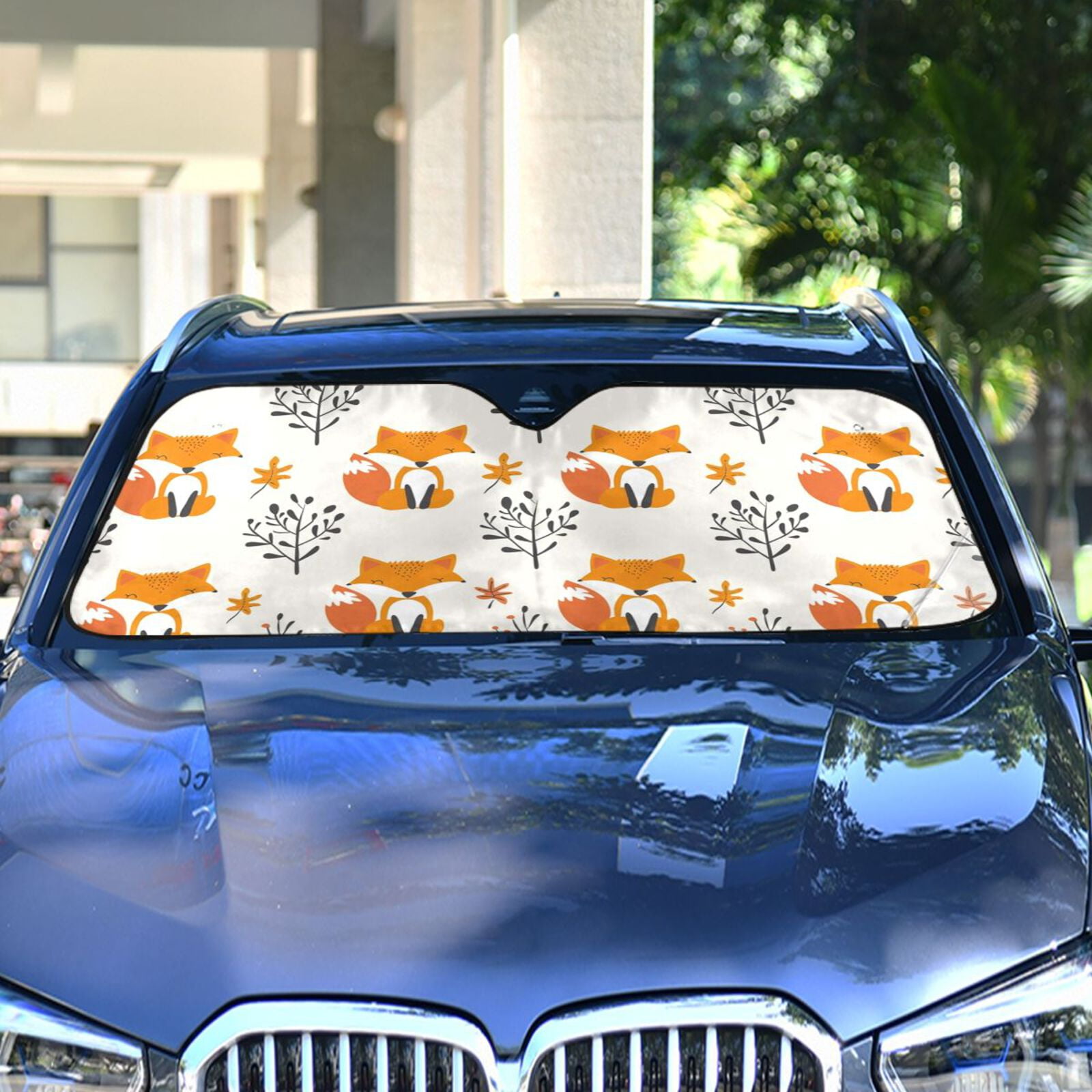 Fox and Leaves Automotive Front Car Windshield Sun Shade Reflector ...